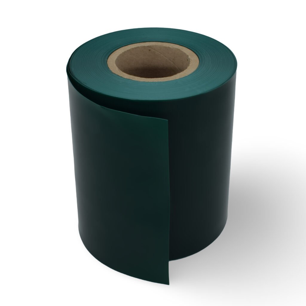 Segmentinės tvoros plastikinė juosta (190mm), žalia RAL6005, 50 metrų ...